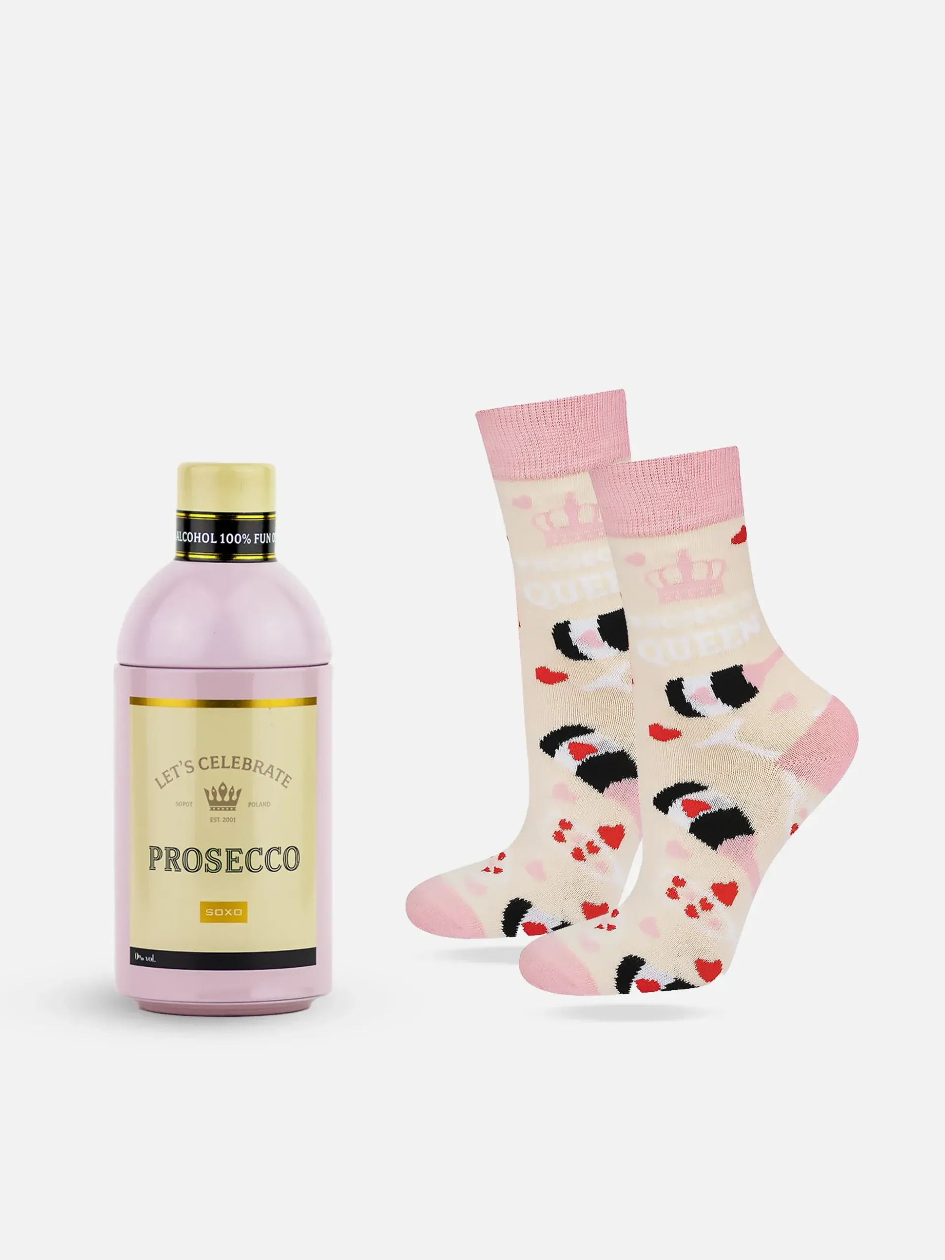 Roliga Prosecco Strumpor i Lyxig Ask – 1 Par | Le Lika